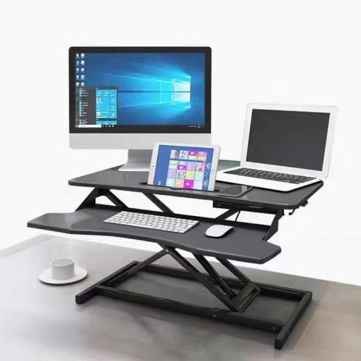 Adjustable Sitting Standing Convertible Desk Workstation Riser with ...