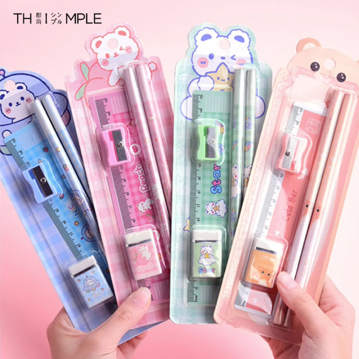 MINI STATIONERY SET ALAT TULIS SEKOLAH 5 in 1 KARAKTER-THIMPLE | Lazada ...