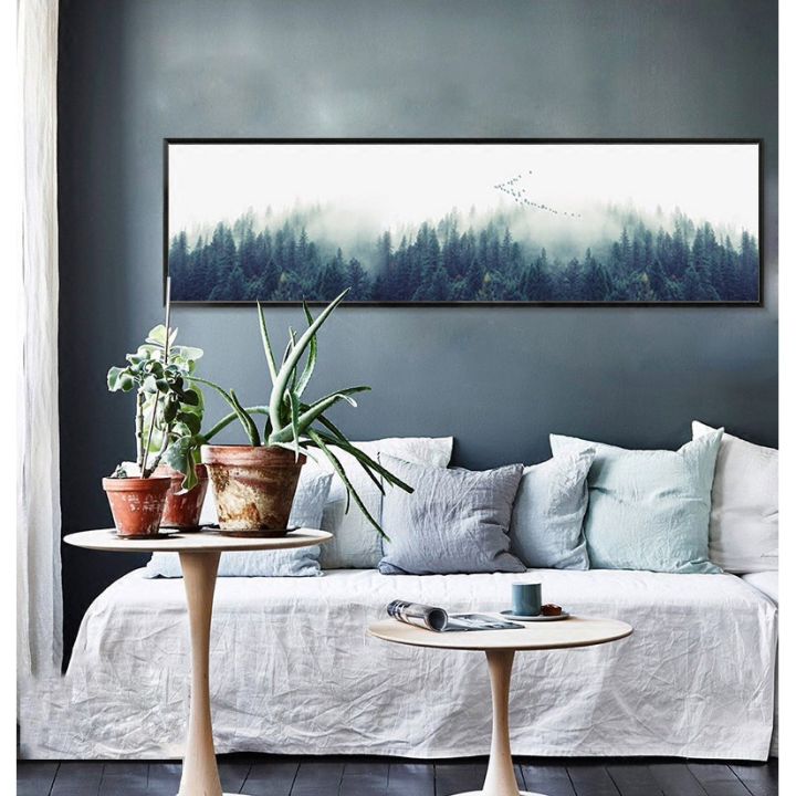 COMPLETE SET Canvas Wall Art Painting with Wood Frame Nordic Wall Decor ...