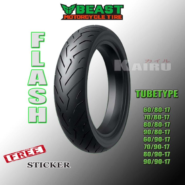 80/90-17 TT BEAST TIRE / MOTORCYCLE TIRE BEAST FLASH P6240 80/90 - 17 ...