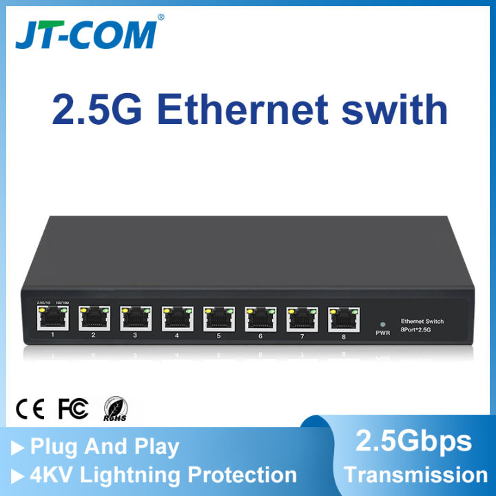 Jt Com 5 Or 8 Port 2 5g Ethernet Switch And 2 5g Up Link Ethernet Switch With Gigabit Rj45 Or