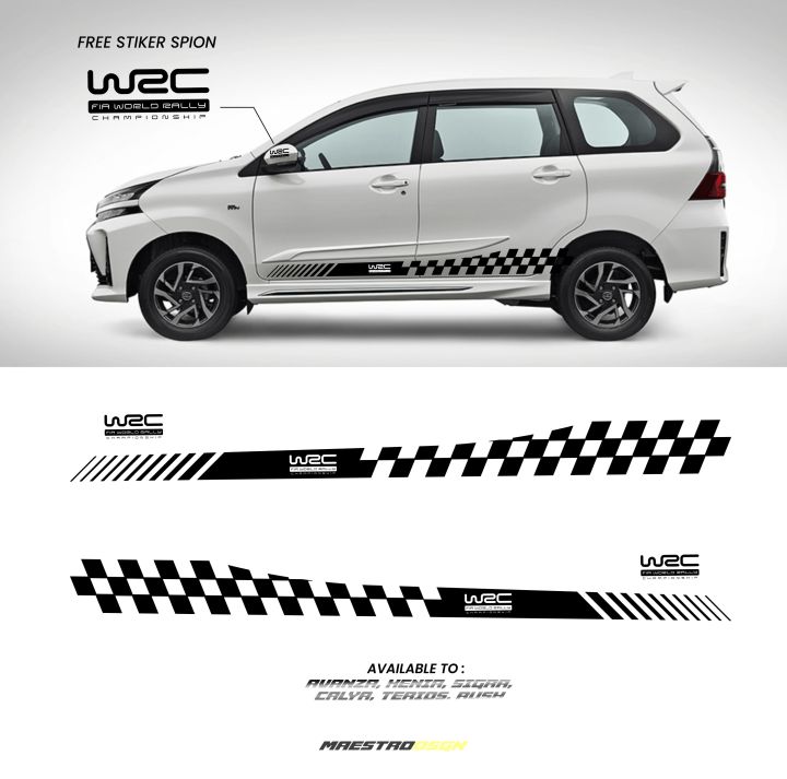 stiker sticker mobil cutting variasi samping body Avanza lis striping ...