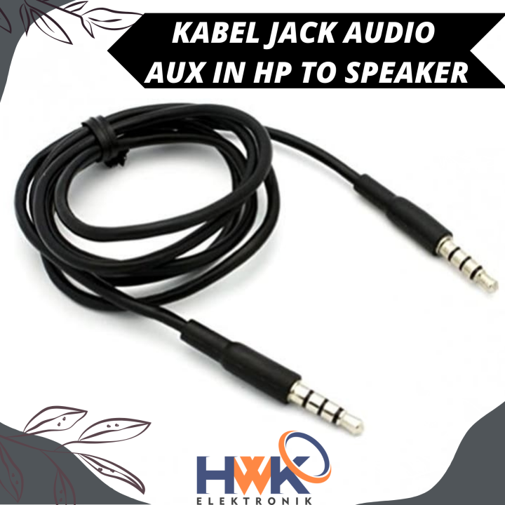 KABEL JACK AUDIO AUX MENGHUBUNGKAN HP KE SPEAKER PANJANG 1,5 METER ...