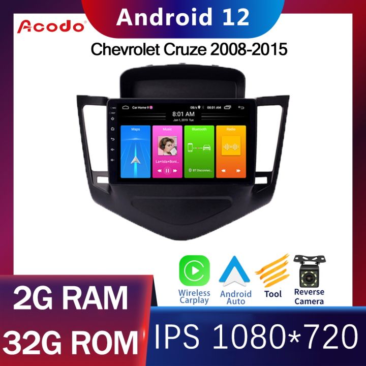 Acodo 2Din Android 12 9inch Carplay Car Radio for Chevrolet Cruze 2008 ...