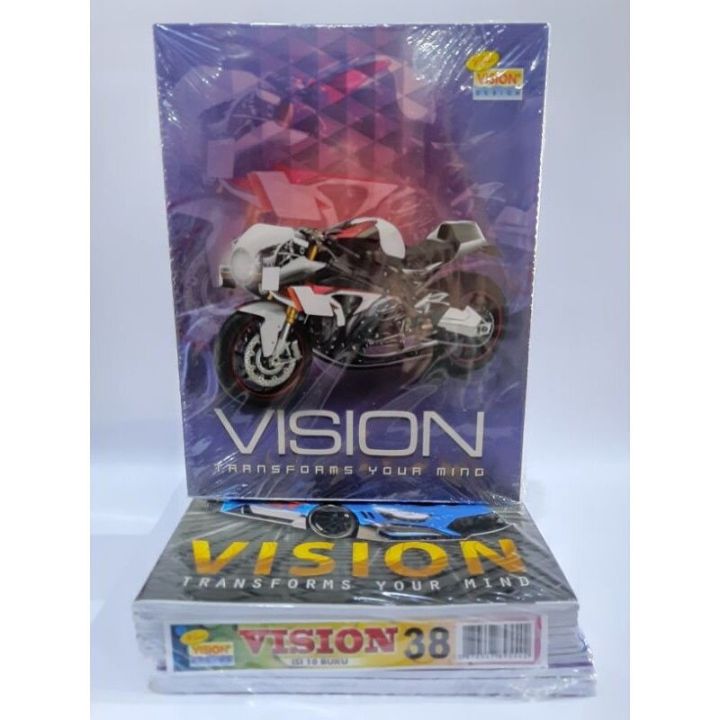 Buku tulis VISION / NEWSTAR ALFA 38 lembar 1 pack isi 10 buku | Lazada ...