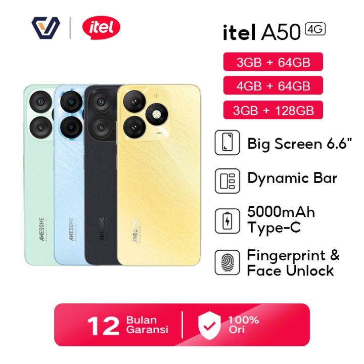 Official Itel A50 RAM 4+64GB/3+64GB/3+128GB - 6'6" Big Screen with ...