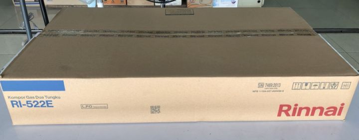 Rinnai Kompor Gas 2 Tungku RI-522E / RI 522 E / RI522E Stainless Steel ...