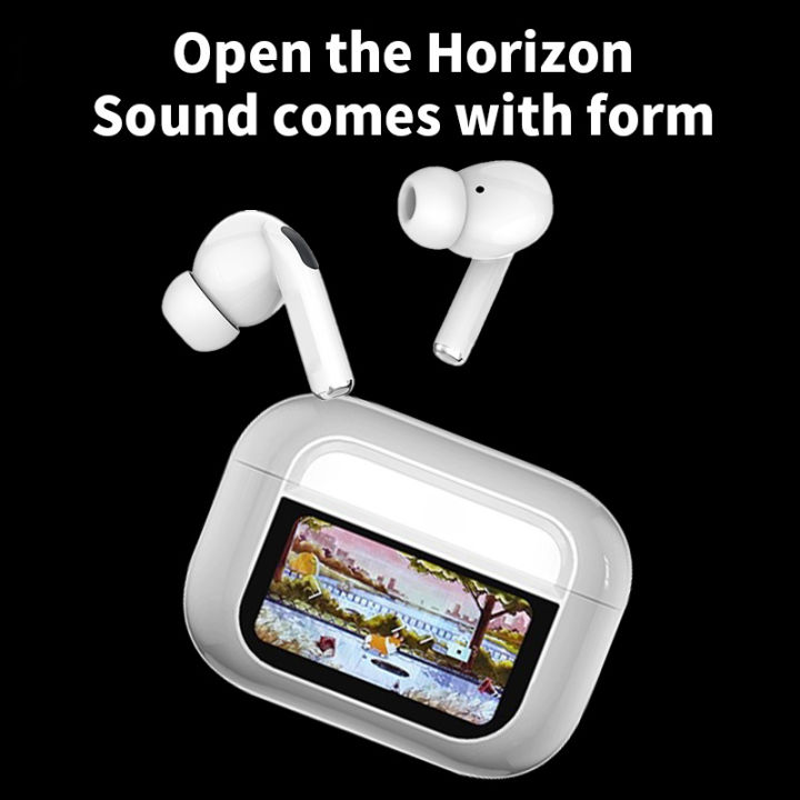 A9 pro Touch Screen ANC Wireless Headset TWS Noise Cancelling Earbud ...