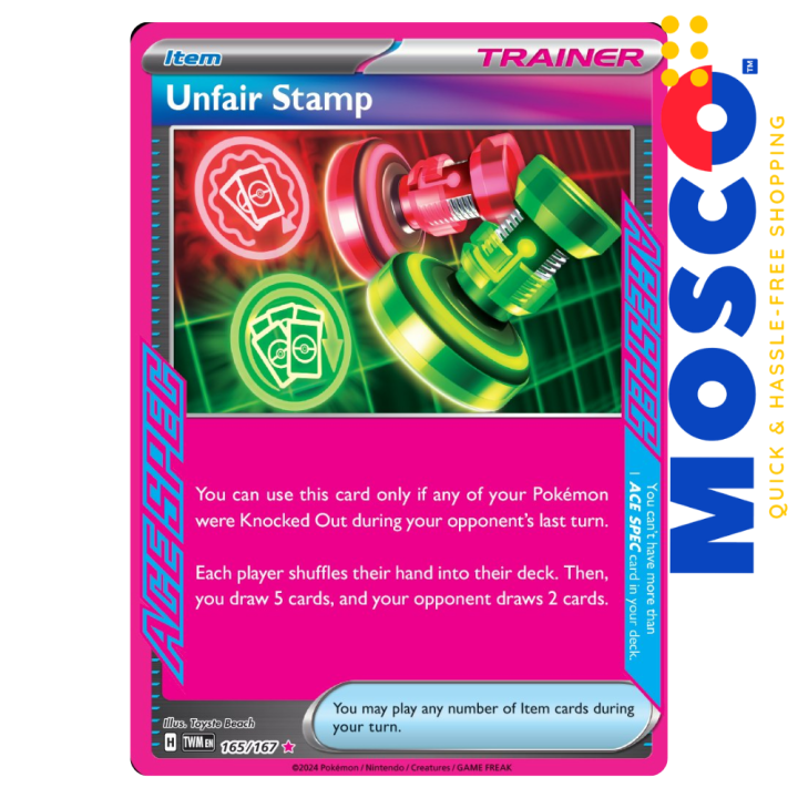 Unfair Stamp - 165/167 - Ace Rare Twilight Masquerade | Pokemon TCG | Lazada PH