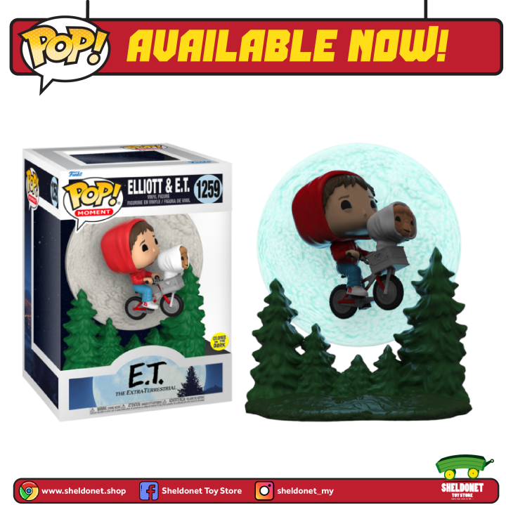 Funko Pop! Movie Moments: E.T 40th Anniversary - Elliott and ET Flying (Glow In The Dark) | Lazada
