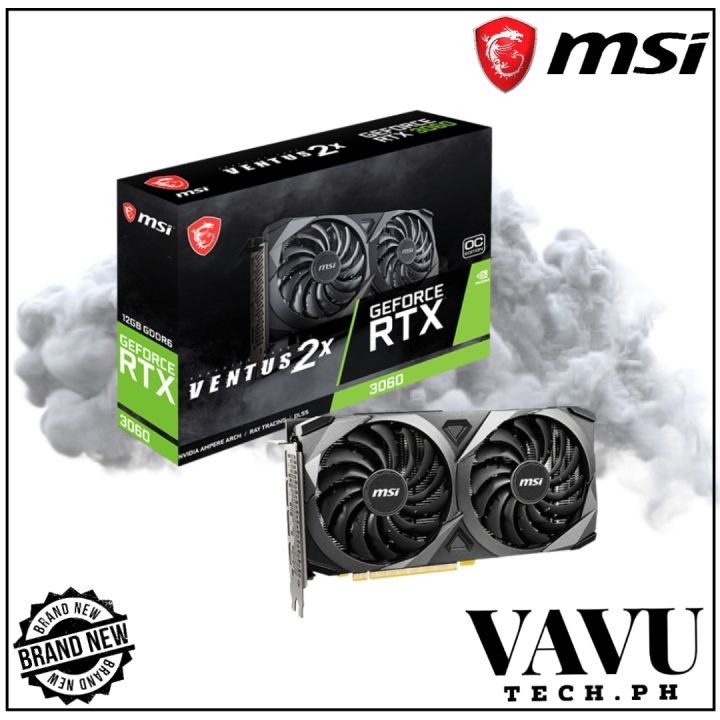 MSI GeForce RTX 3060 Ventus 2x OC 12GB GDDR6 Video Graphics Card ...