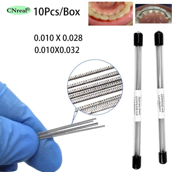 10Pcs/Box Dental Orthodontic Lingual Retainer Wire Stainless Steel ...
