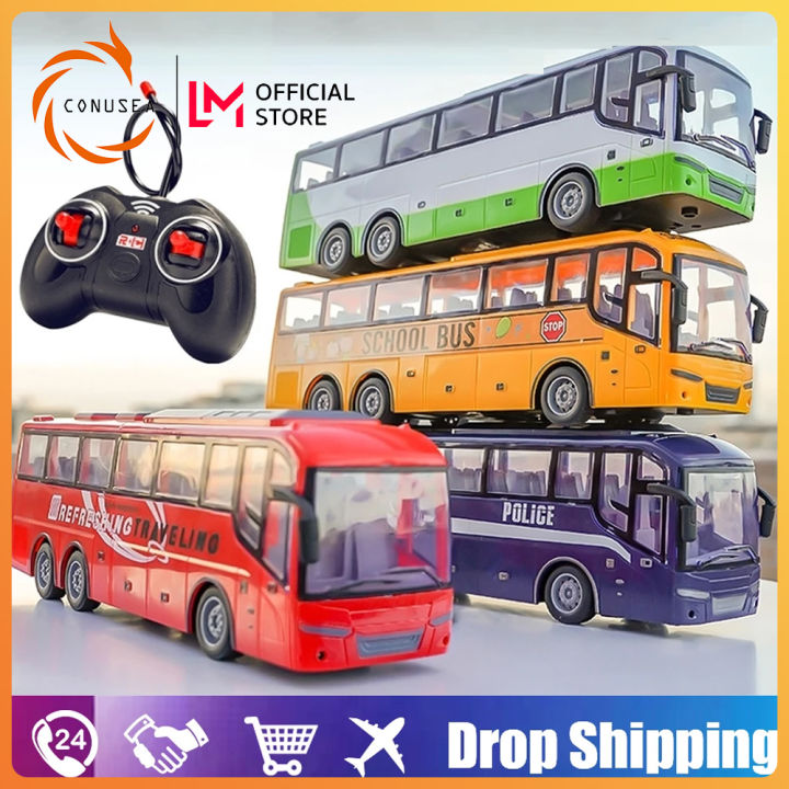 CONUSEA 1:30 Remote Control Bus Children's 4 Channels Remote Control ...