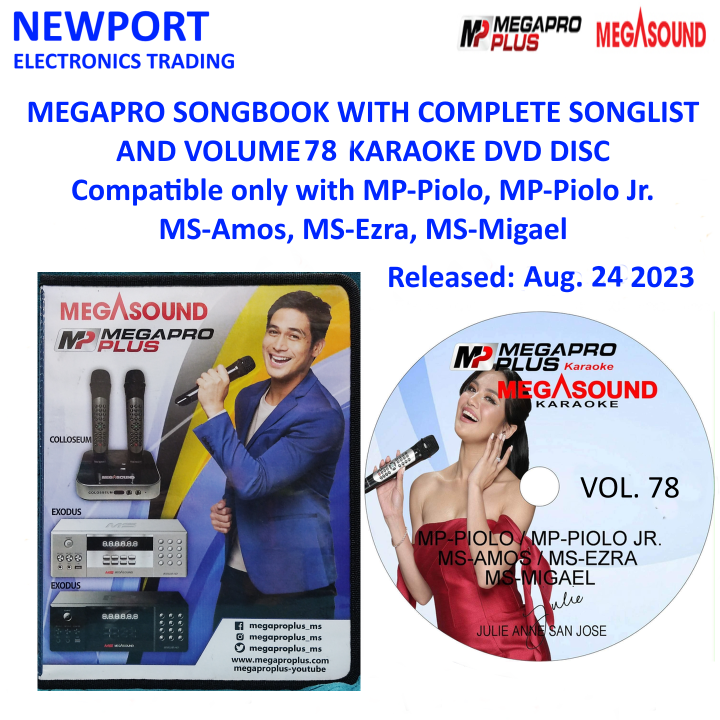VOLUME 78 KARAOKE CD AND MEGAPRO PLUS SONGBOOK WITH COMPLETE SONGLIST AND , COMPATIBLE ONLY WITH ...