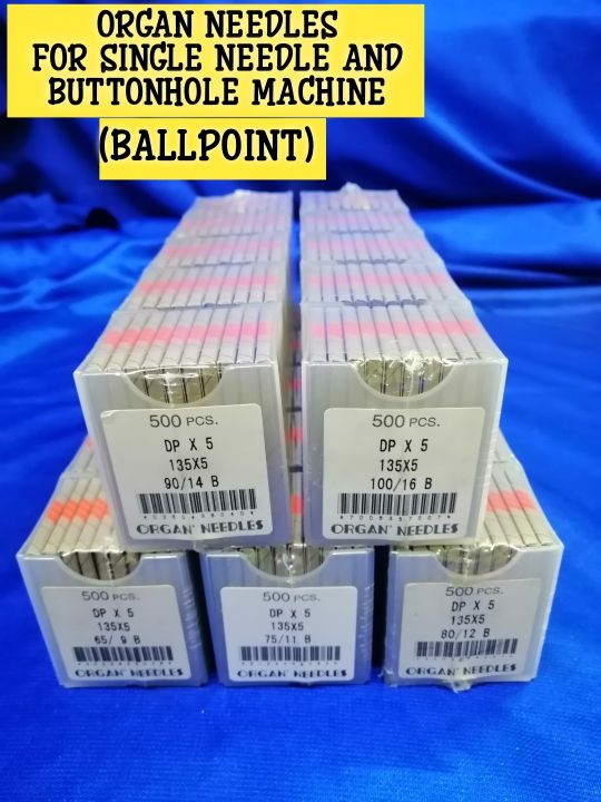 NEEDLES/ORGAN NEEDLES BALLPOINT DPX5 #9B, 11B,12B, 14B, 16B, 18B FOR ...