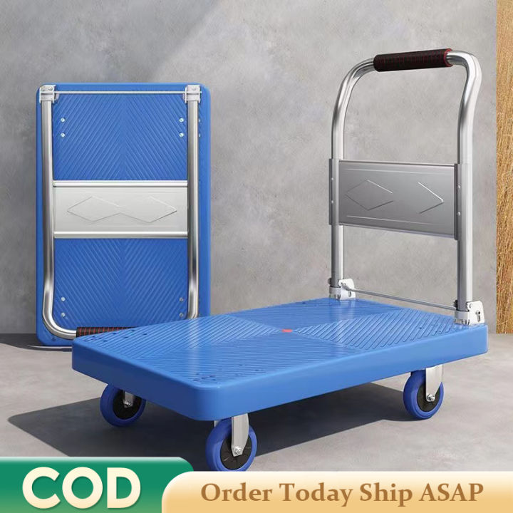 Push Cart Trolley Hand Truck Portable Handtruck Heavy Duty Trolly Cart Folding Water Cart 200 ...