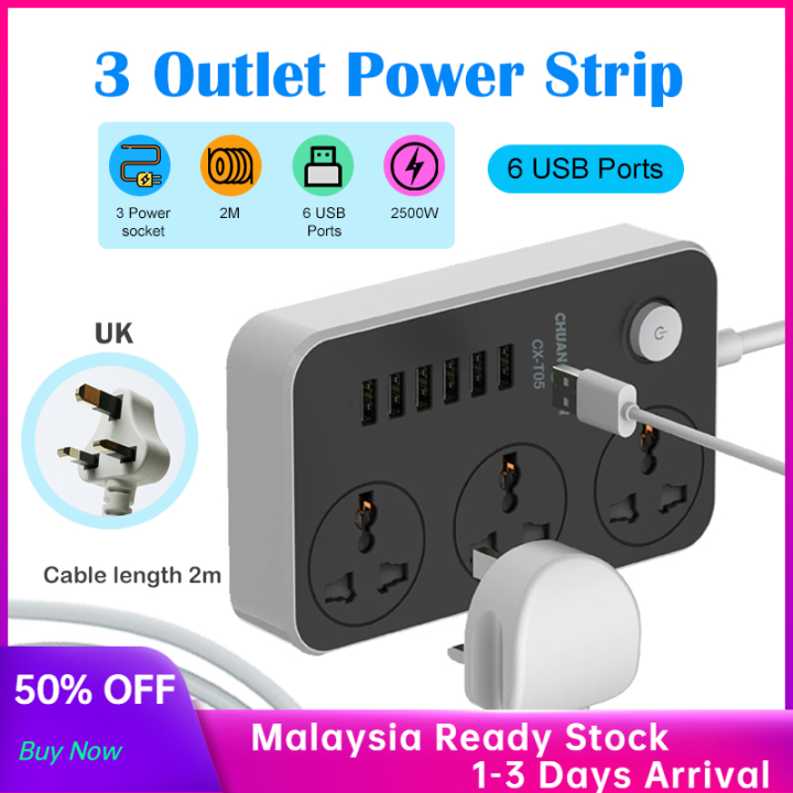Universal Power Socket UK Plug Multi -Function Power Strip Smart Charge ...