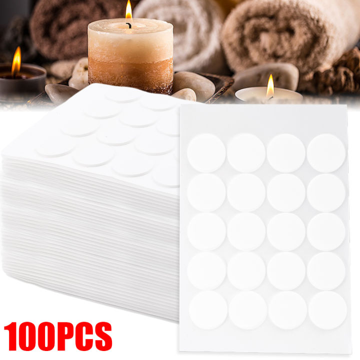 100 Pcs 15mm Candle Wick Stickers Candle Making Sticker Heat Resistance ...