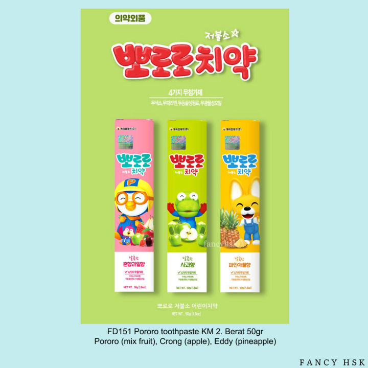 ORI KOREA PORORO TOOTHPASTE KM 2 FD151 | Lazada Indonesia