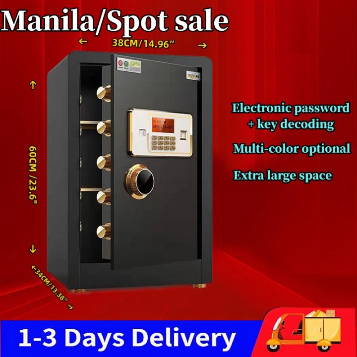 60CM Fingerprint Safe Heavy Duty Safe Fire Proof Digital+Fingerprint ...