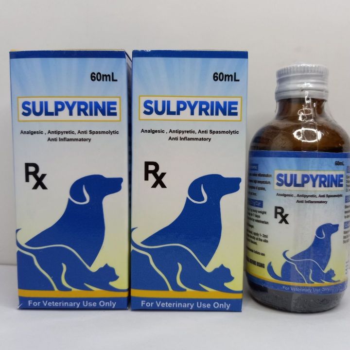 [VET SUPPORT] 2BOTTLES SULPYRINE 60mL / ANTI INFLAMMATORY FOR PETS ...