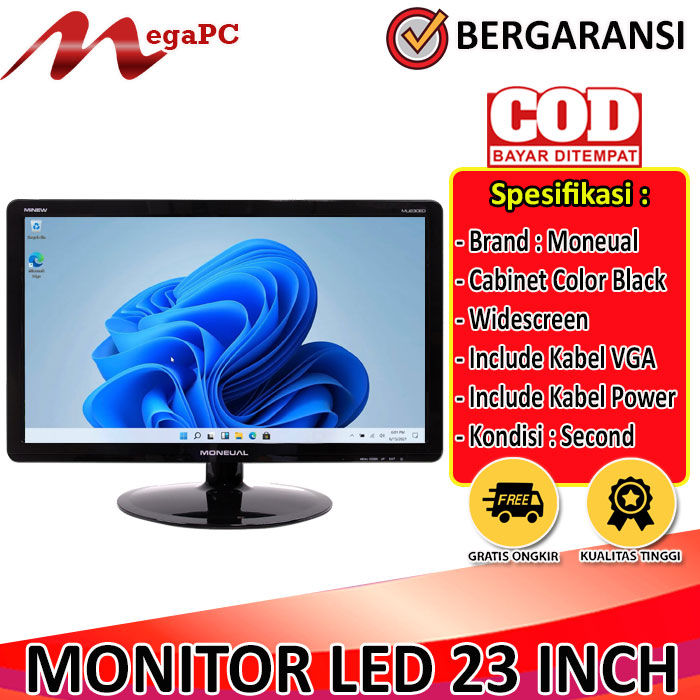 Layar Monitor LED 23 Inch WideScreen Untuk PC / CCTV 23 Inch | Lazada ...