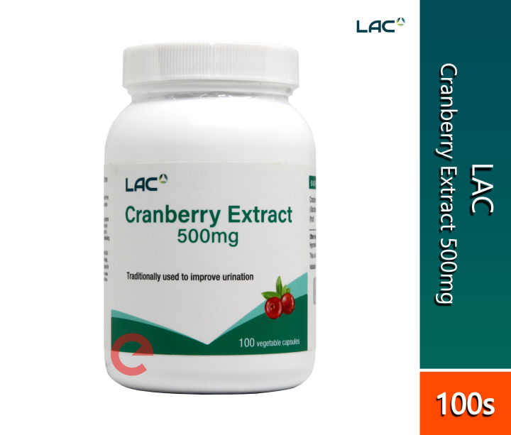 LAC Cranberry Extract 500mg Vegetable Capsule 100s (Was Known As GNC ...