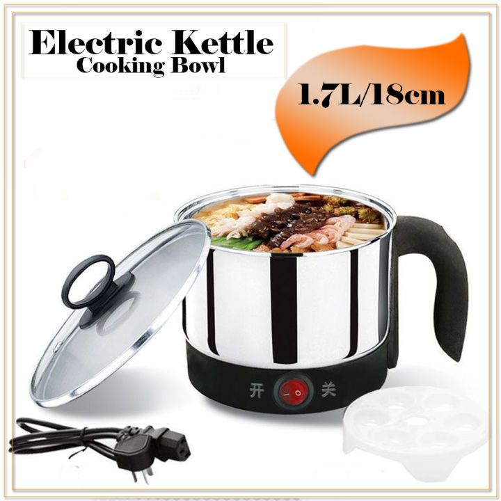 Electric Kettle (Cooking Bowl) with Glass cover | Lazada PH