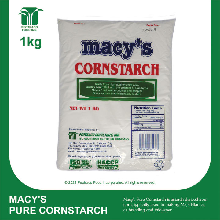 Macy's Pure Cornstarch (1kg) | Lazada PH