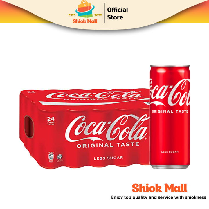 Coca-Cola Coke Original (Less Sugar) 24 Cans (320ml) [Min. 6 Months ...
