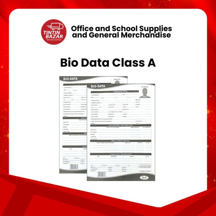 Vanda Bio Data Forms Class A (500sheets / ream) | Lazada PH
