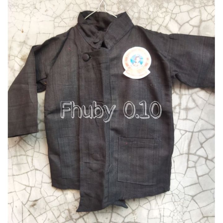 Surjan Tenun Anak Hitam Polos - Surjan Lurik Anak - Baju Adat Anak ...