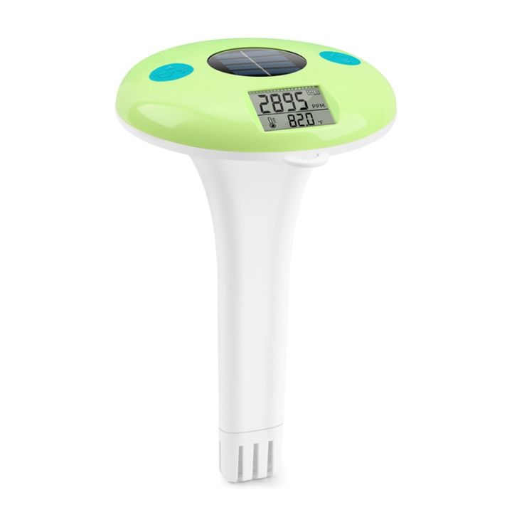 Temp Salt Tester Solar Salinity Meter Waterproof Floating Pool Salt ...