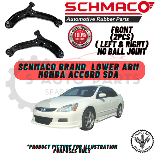 HONDA ACCORD SDA FRONT (LH+RH) LOWER ARM -BRAND 100% SCHMACO (NO BALL ...