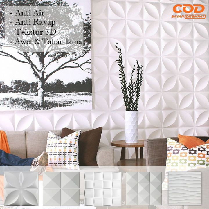PROMO - TERMURAH WALL PANEL 3D PVC WALLPANEL 3D WALLPAPER DINDING ...