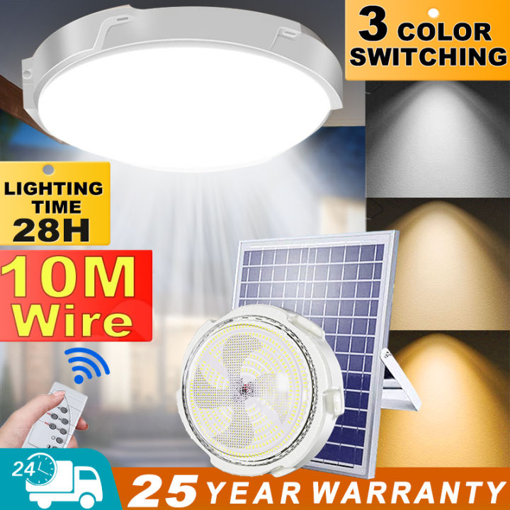 LED Lamp Solar Indoor Solar Ceiling Lamp Automatically Light up Timing ...