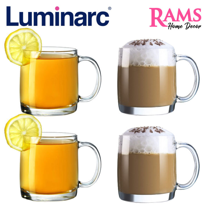 Luminarc 4 Pcs 380ML Nordic Mug Set / Tempered Mug with Handle / Coffee ...