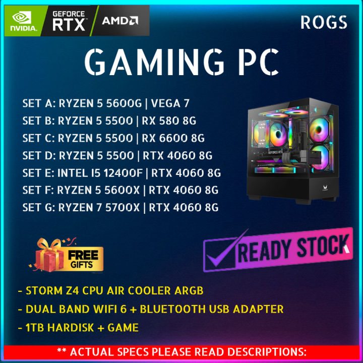 Full set budget gaming PC/Custom PC/In/Ryzen/Nvidia RTX / CPU PUBG GTAV ...