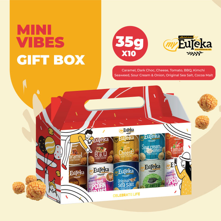 Eureka Popcorn Mini Vibes Gift Box Set (35g x10) | Lazada
