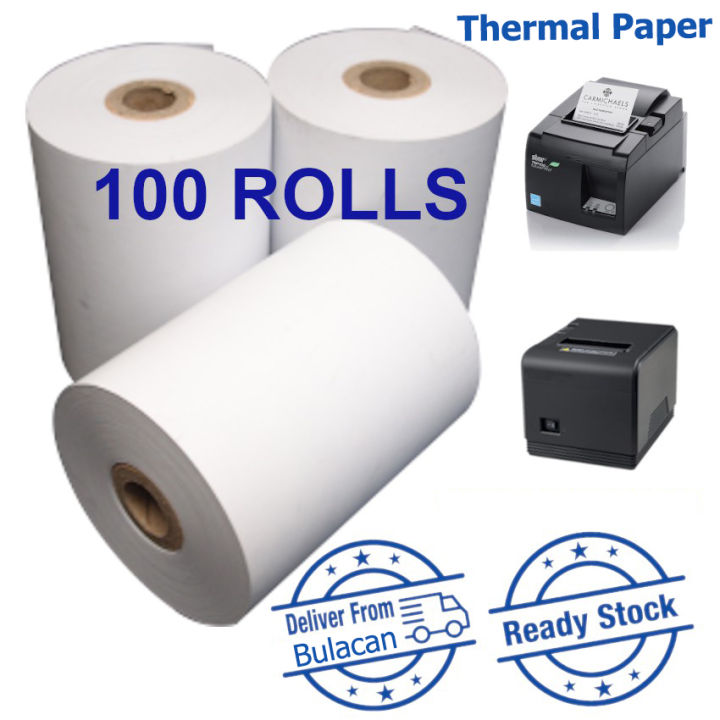 [Ready Stock] 80mm x 80mm (1/2/5/10/20/50/100 Roll) Thermal Receipt ...