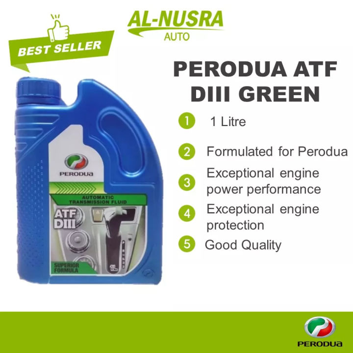PERODUA ATF DIII GREEN 1L AUTO TRANSMISSION FLUID GEAR OIL MINYAK ...