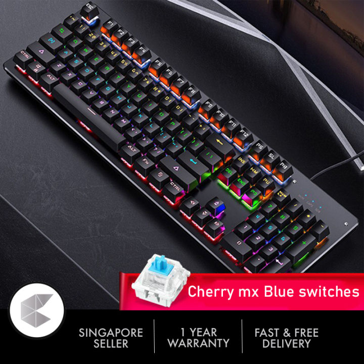 RGB 104 Keys Gaming Mechanical Keyboard Led Backlit Usb Keyboard Gamer ...