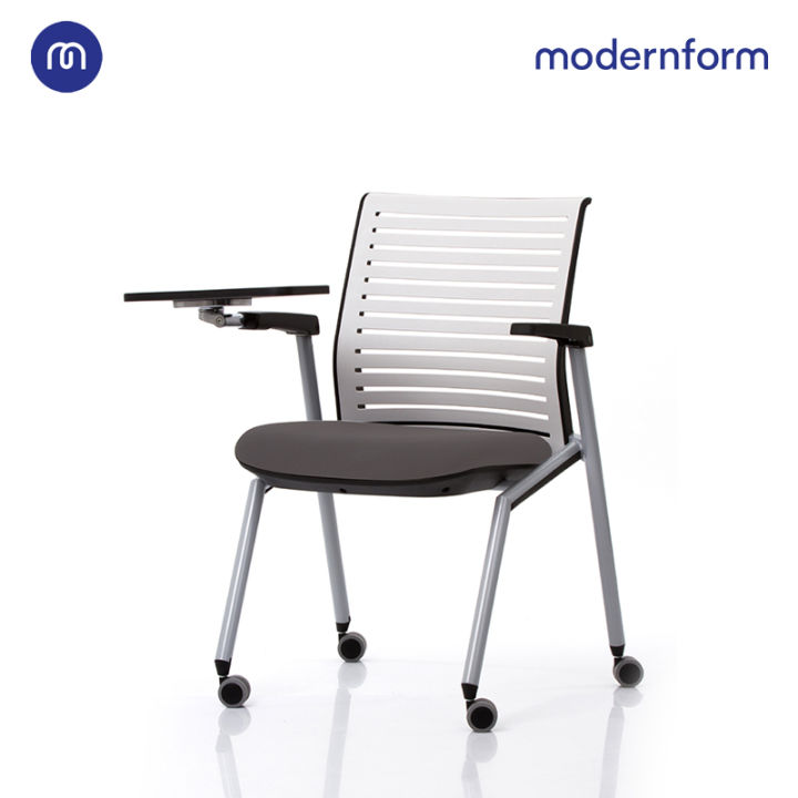 Modernform เก้าอี้ LECTURE เก้าอี้มหาลัย โรงเรียน สีดำ + แผ่นรองเขียนสีเทา รุ่น Tec (01 ...
