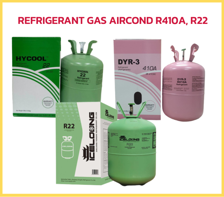[PROMO!!] Refrigerant Gas Aircond R22, R410A, AKASHI (10kg/13.6kg) | Lazada