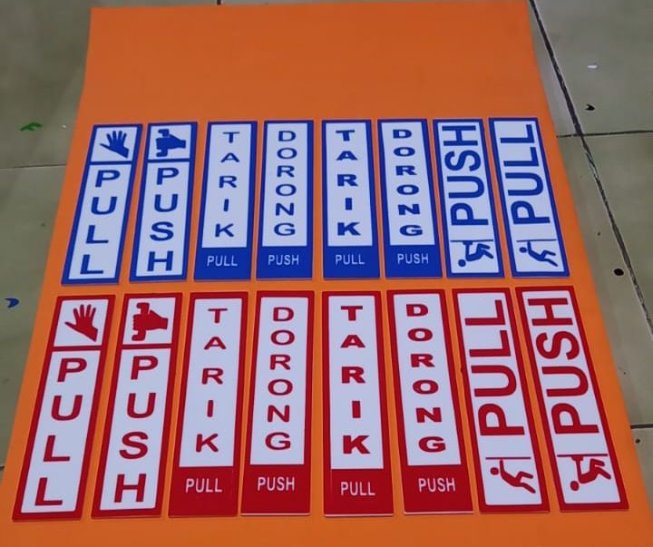 label dorong tarik label Acrilyc Tarik dan dorong lebel akrilik ...
