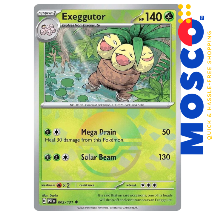 Exeggutor - 002/131 Poke Ball Holo Prismatic Evolutions | Pokemon TCG ...