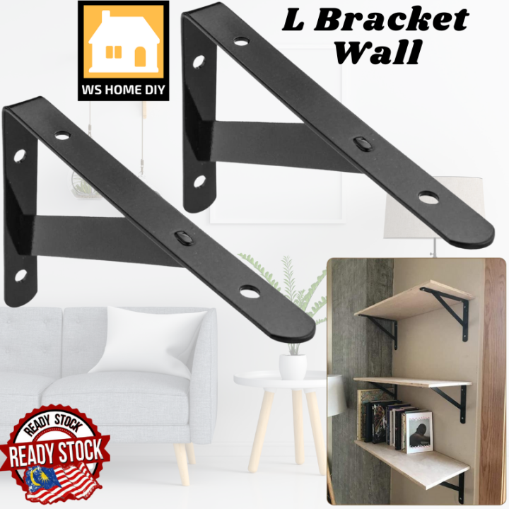 WS Home DIY bracket dinding Home L Bracket wall bracket wall shelf ...