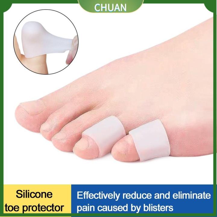 CHUAN Silicone Sleeves Toe Protectors Gel Caps White Big Toe Protector ...