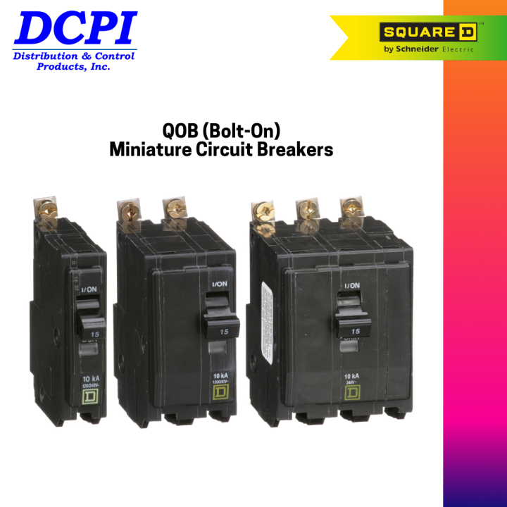 QOB (Bolt-On) Type Miniature Circuit Breakers | Square-D by Schneider ...
