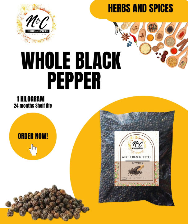 Whole Black Pepper / Paminta Buo 100grams 250grams 500grams 1kilogram ...